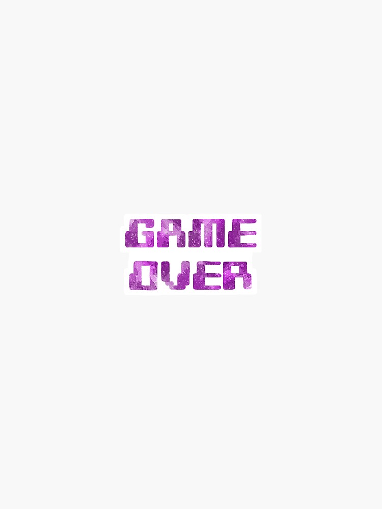 "Cute Aesthetic Pink Game Over Design" Sticker for Sale by Dr3amsInInk ...