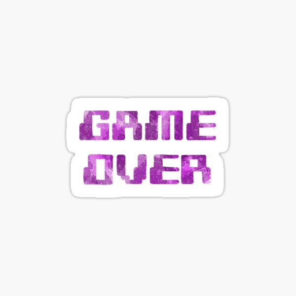 "Cute Aesthetic Pink Game Over Design" Sticker for Sale by Dr3amsInInk ...