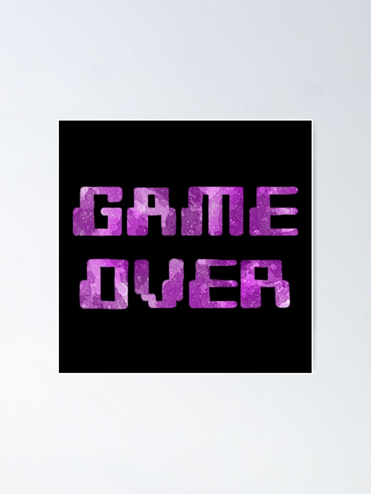 "Cute Aesthetic Pink Game Over Design" Poster for Sale by Dr3amsInInk ...