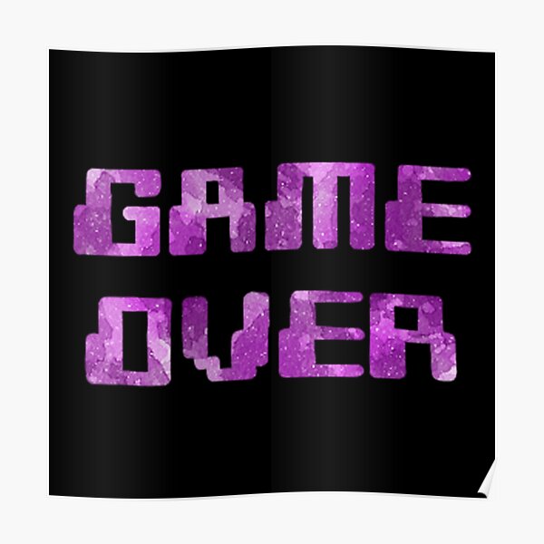 "Cute Aesthetic Pink Game Over Design" Poster for Sale by Dr3amsInInk ...