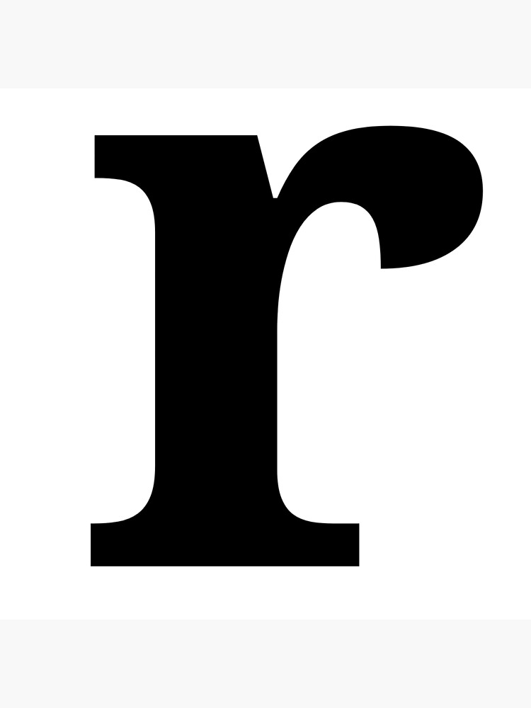 Póster «Etiqueta y diseño de la letra R negra» de Karvii | Redbubble