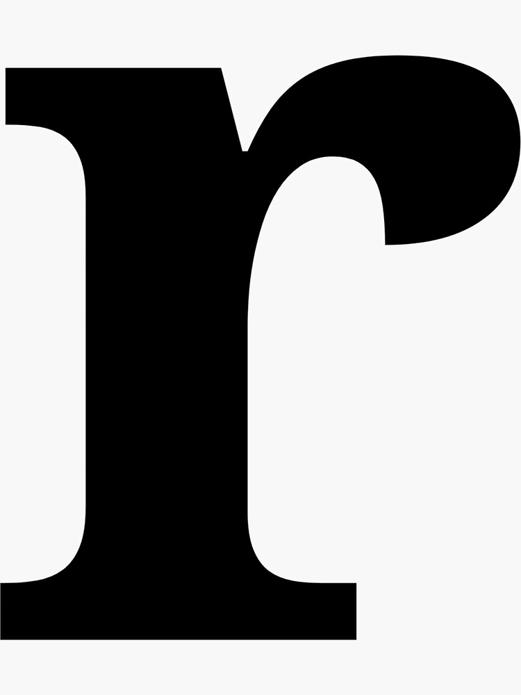 Pegatina «Etiqueta y diseño de la letra R negra» de Karvii | Redbubble