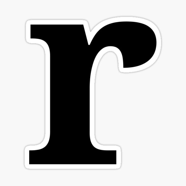 Pegatina «Etiqueta y diseño de la letra R negra» de Karvii | Redbubble