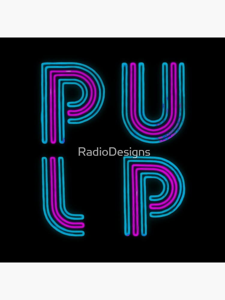 "Pulp - Neon Logo" Acrylic Block for Sale by RadioDesigns | Redbubble