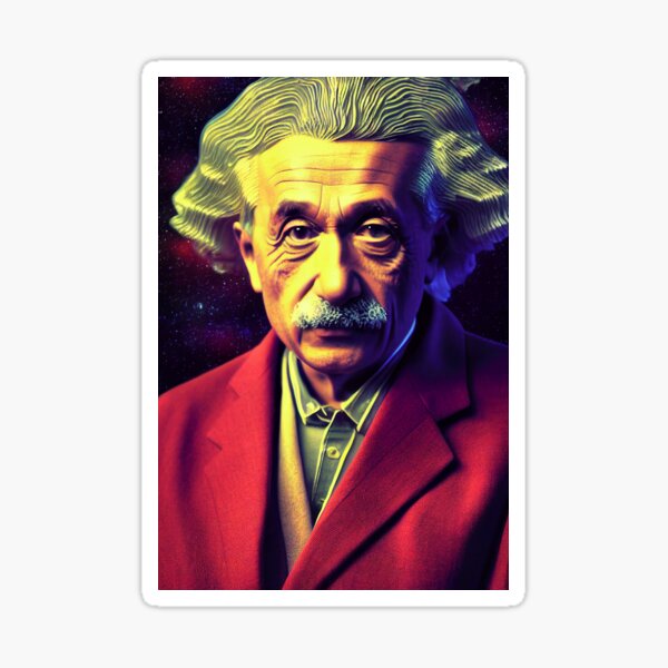 "Albert Einstein" Sticker for Sale by Neoptimiste | Redbubble