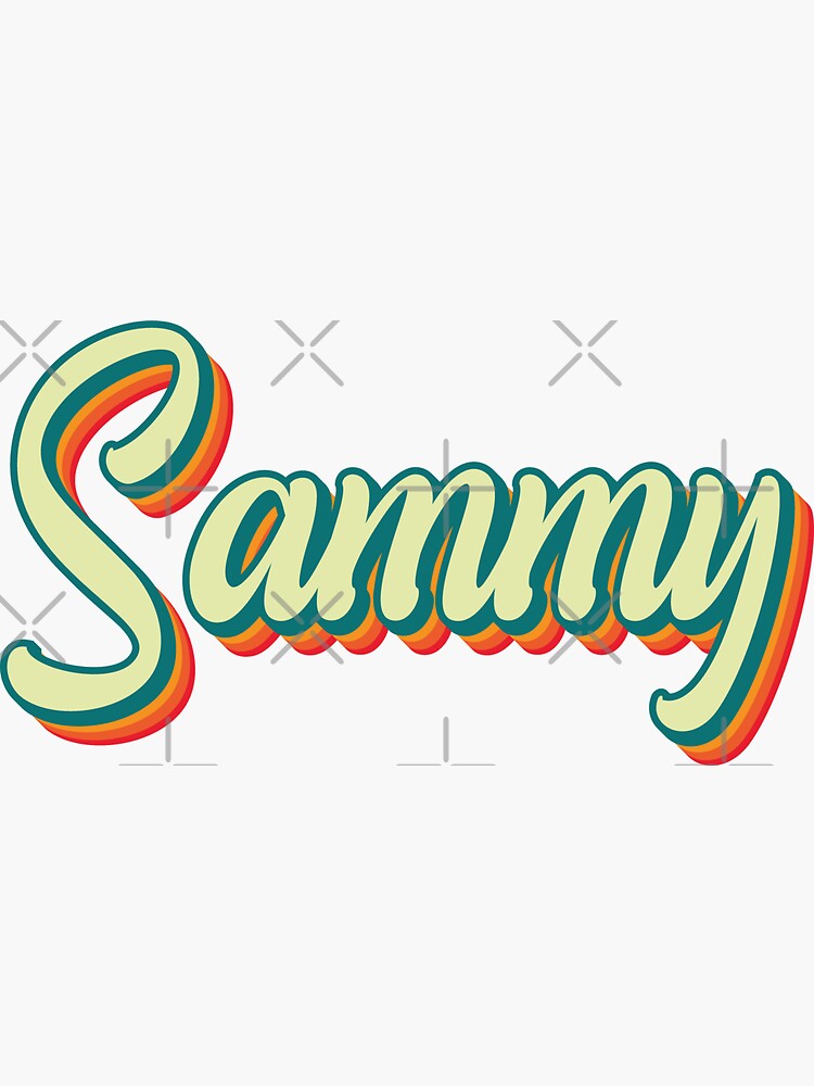"Sammy Name Label in retro color" Sticker for Sale by MasterCoShop ...