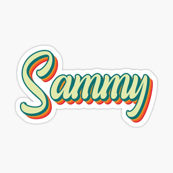 "Sammy Name Label in retro color" Sticker for Sale by MasterCoShop ...