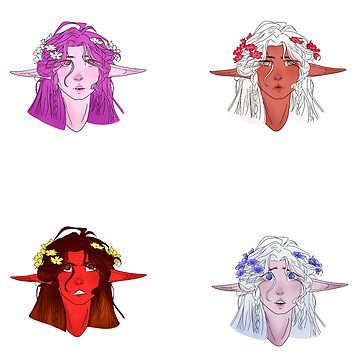 "4 Eladrin seasons" Sticker for Sale by LazyGriffin | Redbubble