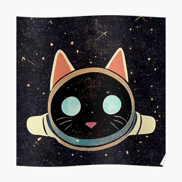 "astro cat" Poster for Sale by Chillapy | Redbubble