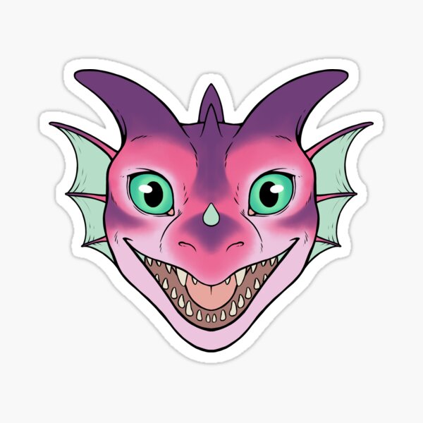 "Goblin Dragon Single - Rose Purple" Sticker for Sale by VorndessArt ...