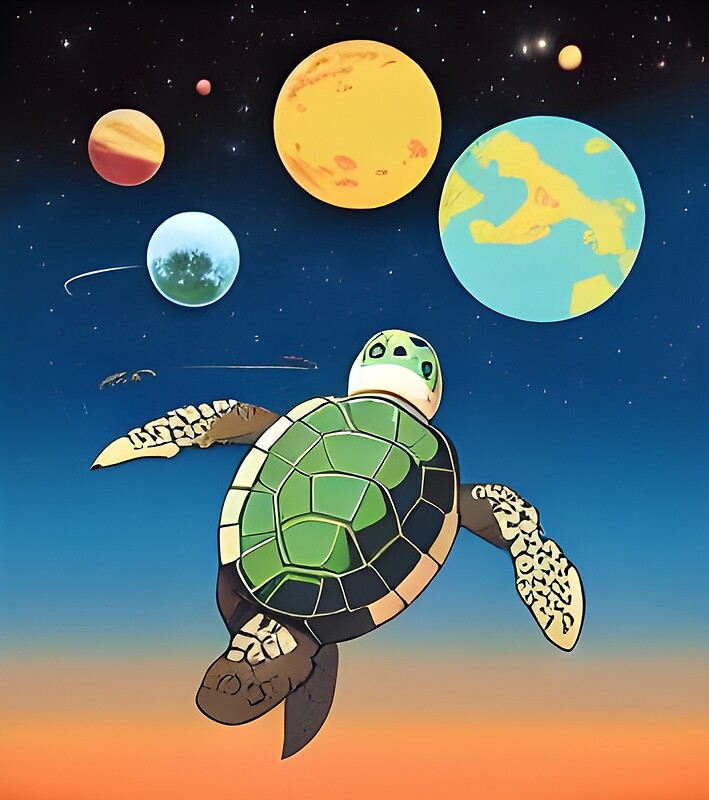 "Space Turtle" by Captain-Met | Redbubble