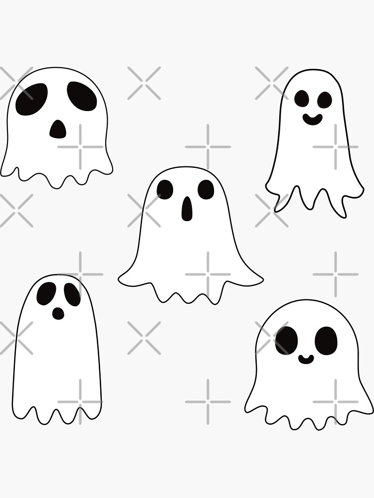 "Cute Negative Space Spooky Ghost - Pattern - Halloween - by No Reason ...
