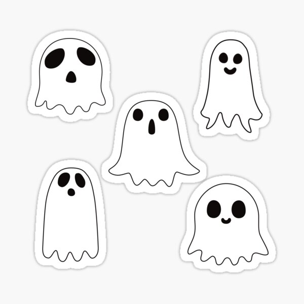 "Cute Spooky Ghost Sticker Sheet - Halloween - by No Reason Art ...