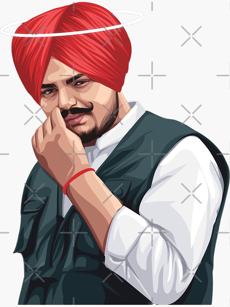 "Sidhu Moose Wala" Sticker for Sale by Fayad-Art | Redbubble