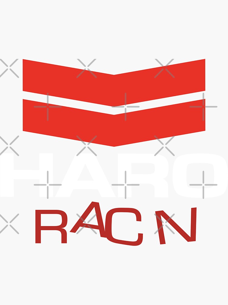 "HARO RACN RED/WHITE- Old School BMX" Sticker for Sale by YouWantThis ...