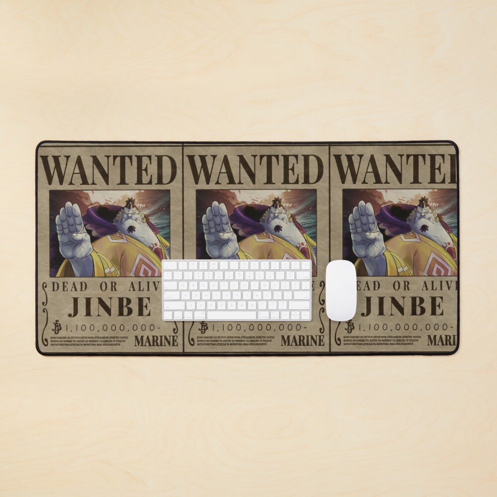 "Jinbe Wanted Poster One Piece Jimbei Bounty Poster" Art Board Print ...