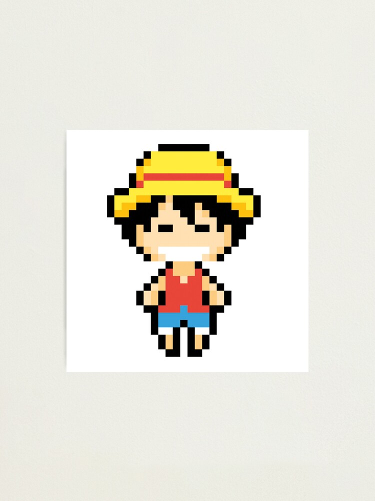 "One Piece Luffy Pixel Art" Photographic Print for Sale by kobmamba ...
