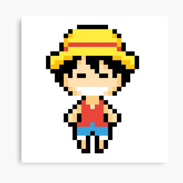 "One Piece Luffy Pixel Art" Canvas Print for Sale by kobmamba | Redbubble