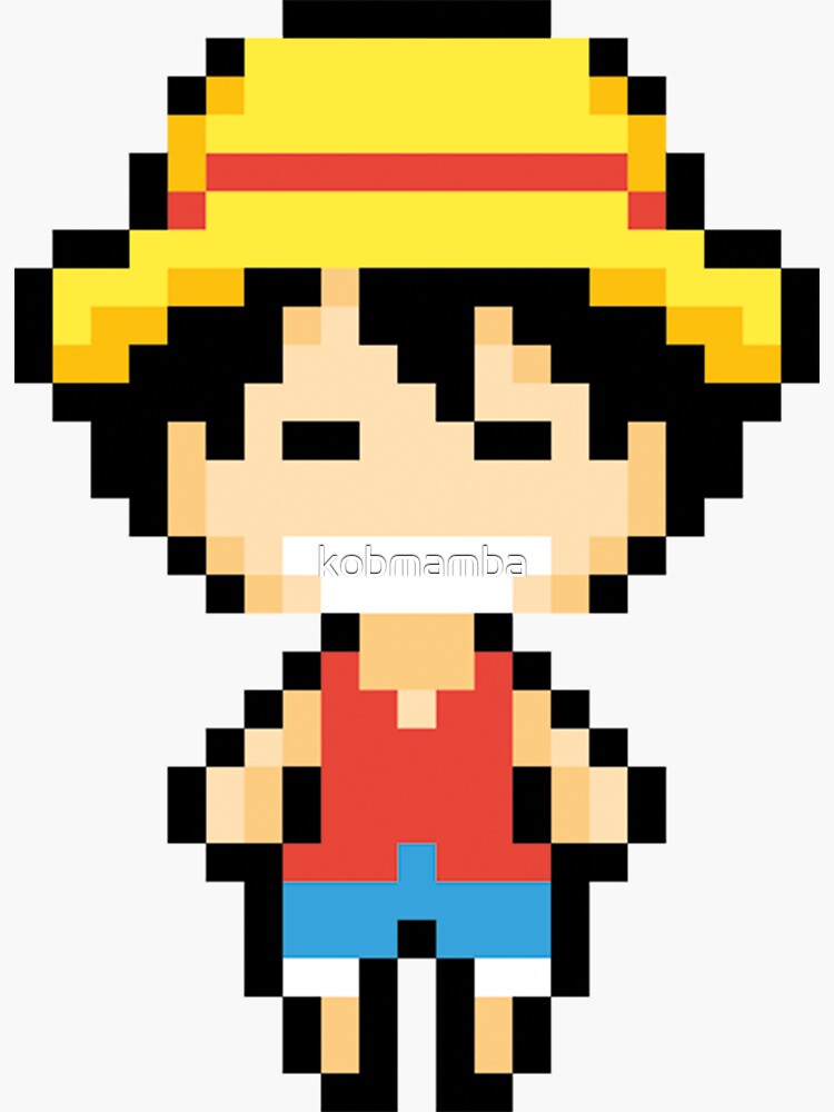 "One Piece Luffy Pixel Art" Sticker for Sale by kobmamba | Redbubble