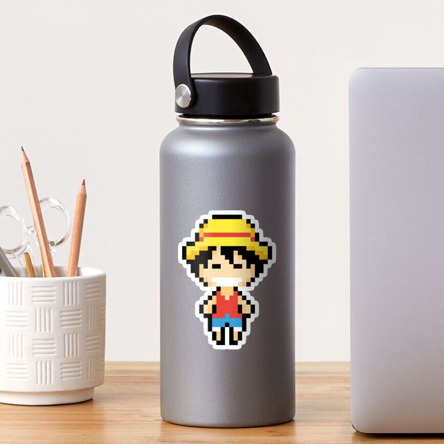 "One Piece Luffy Pixel Art" Sticker for Sale by kobmamba | Redbubble