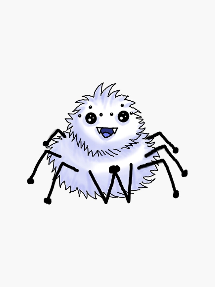 "Happy Spooder Floof" Sticker for Sale by HorketyHork | Redbubble