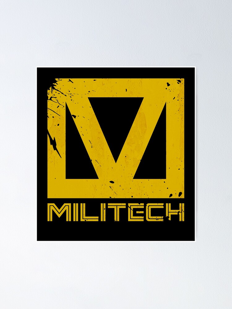 "Cyberpunk Militech Logo - Worn" Poster for Sale by Reds94 | Redbubble