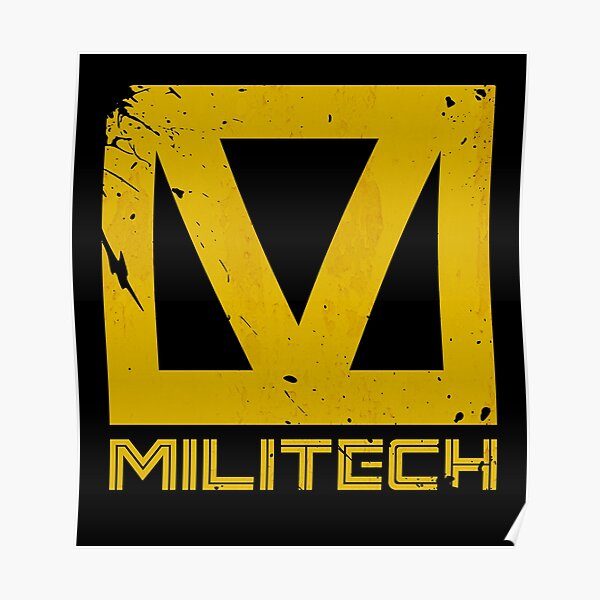 "Cyberpunk Militech Logo - Worn" Poster for Sale by Reds94 | Redbubble