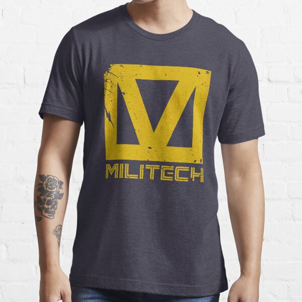 "Cyberpunk Militech Logo - Worn" T-shirt for Sale by Reds94 | Redbubble ...
