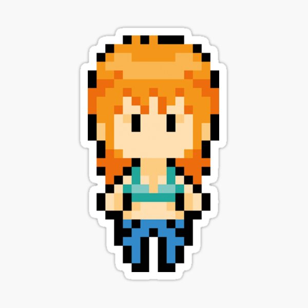 "One Piece Nami Pixel Art" Sticker for Sale by kobmamba | Redbubble