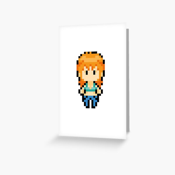 "One Piece Nami Pixel Art" Greeting Card for Sale by kobmamba | Redbubble