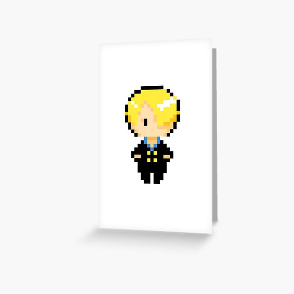 "One Piece Sanji Pixel Art " Greeting Card for Sale by kobmamba | Redbubble