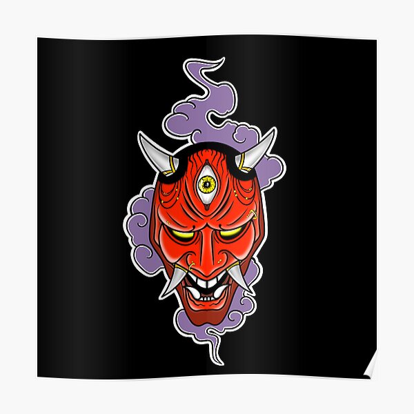 "Open Eye Oni " Poster for Sale by meowskulls | Redbubble