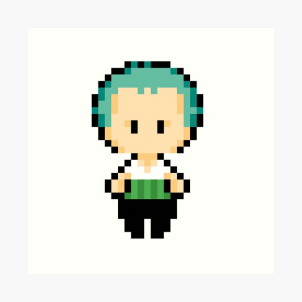 "One Piece Roronoa Zoro Pixel Art" Art Print for Sale by kobmamba ...