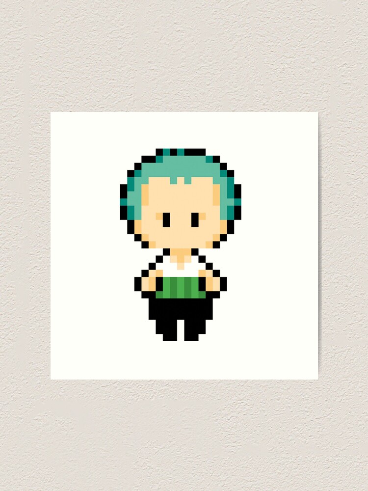 "One Piece Roronoa Zoro Pixel Art" Art Print for Sale by kobmamba ...