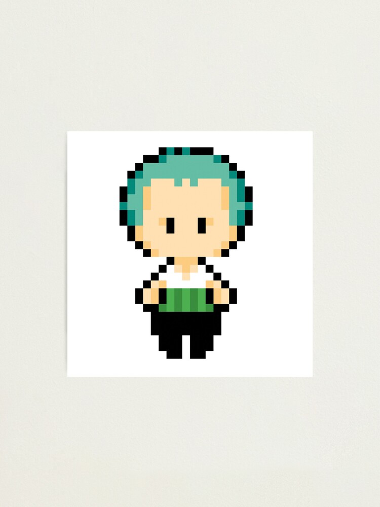 "One Piece Roronoa Zoro Pixel Art" Photographic Print for Sale by ...