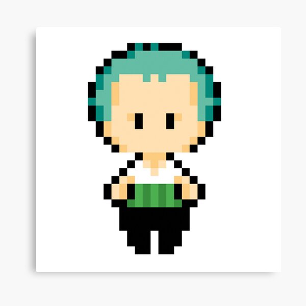 "One Piece Roronoa Zoro Pixel Art" Canvas Print for Sale by kobmamba ...