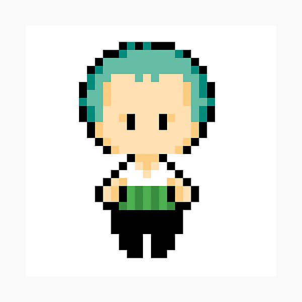 "One Piece Roronoa Zoro Pixel Art" Photographic Print for Sale by ...
