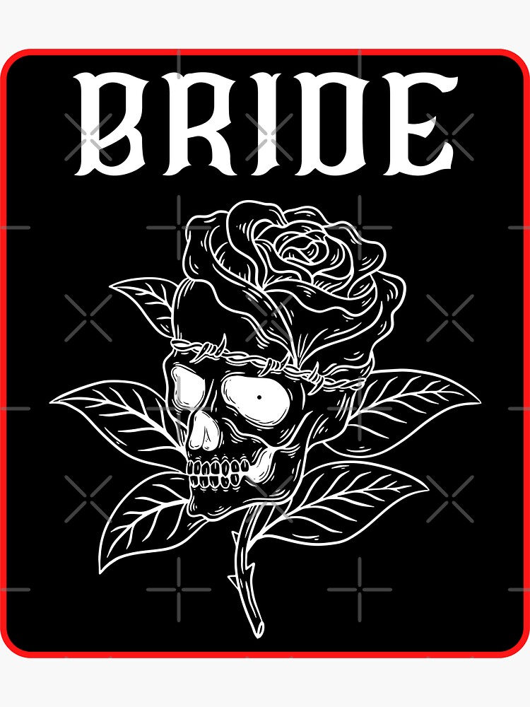 "Goth bride marriage bride to be wedding " Sticker for Sale by ...