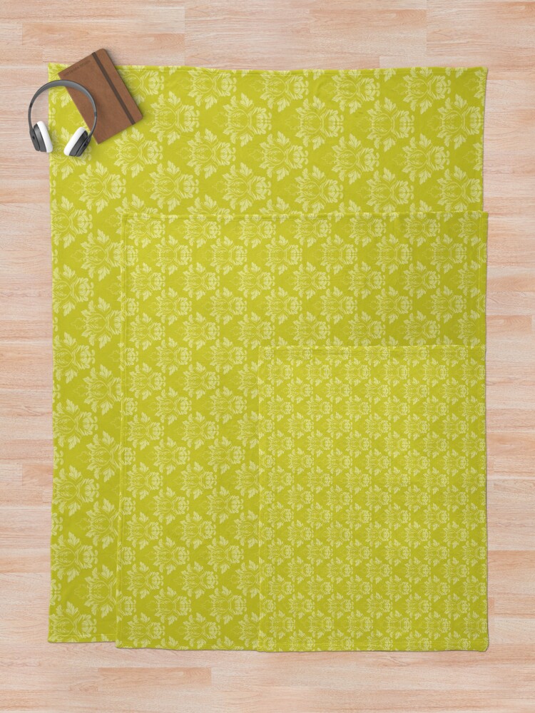 "Victorian Chartreuse" Throw Blanket for Sale by rootzero | Redbubble
