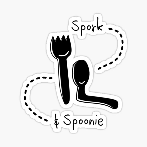 "Spork & Spoonie Logo- White Background " Sticker for Sale by ...