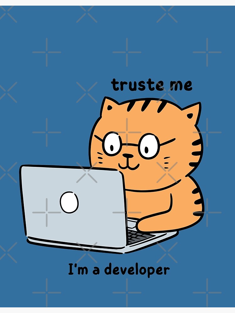 "cat developer " Poster for Sale by ART designer | Redbubble