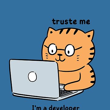 "cat developer " Poster for Sale by ART designer | Redbubble