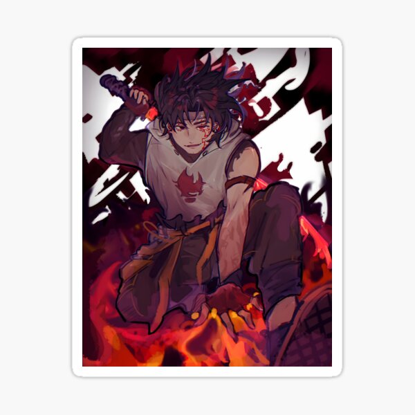 "sapnap fire art" Sticker for Sale by TimMillera | Redbubble