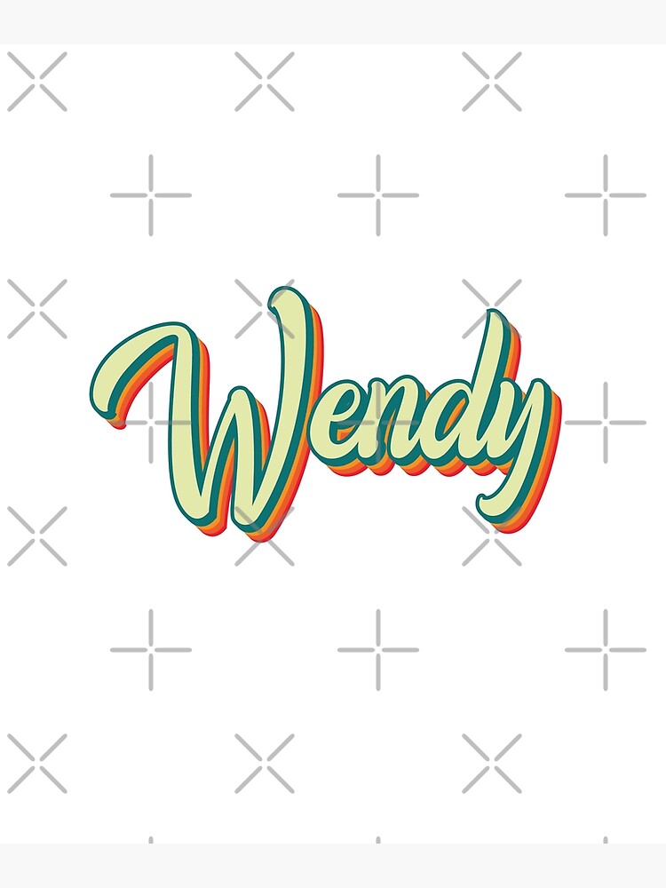 "Wendy Name Label in retro color" Poster for Sale by MasterCoShop ...