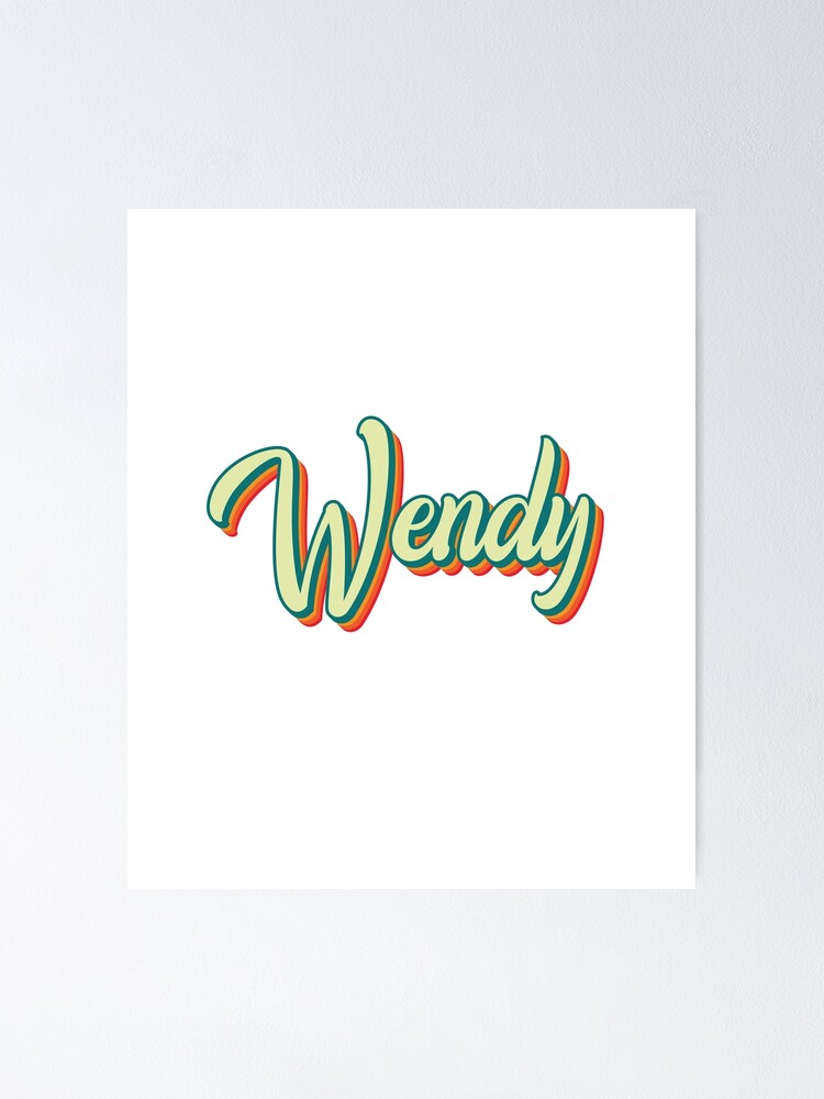 "Wendy Name Label in retro color" Poster for Sale by MasterCoShop ...