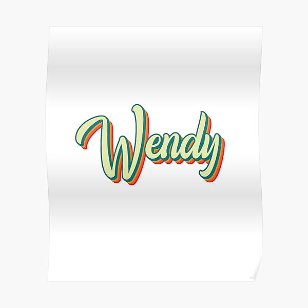"Wendy Name Label in retro color" Poster for Sale by MasterCoShop ...