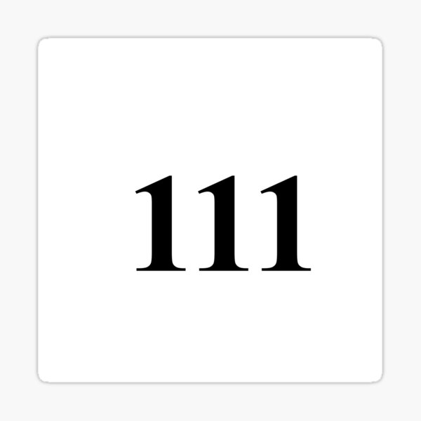 "111 angel number" Sticker for Sale by alisamackeyy | Redbubble