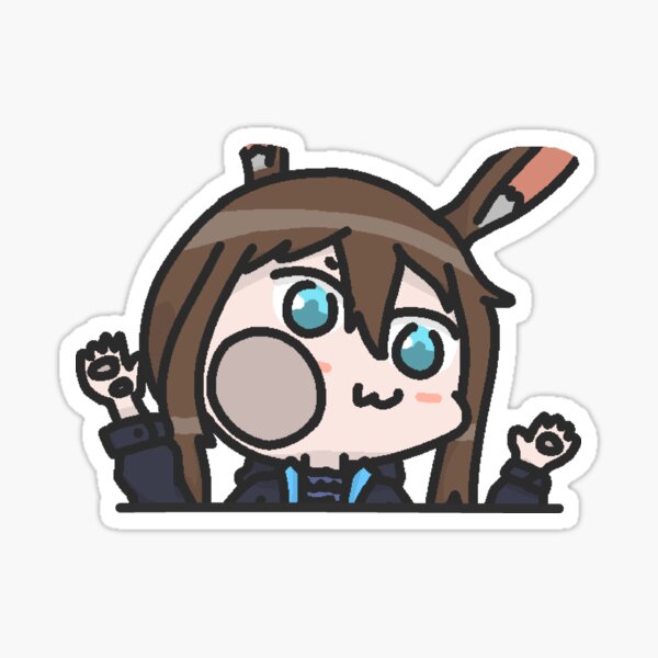"Arknights Amiya Squished Against Screen" Sticker for Sale by lzcake ...