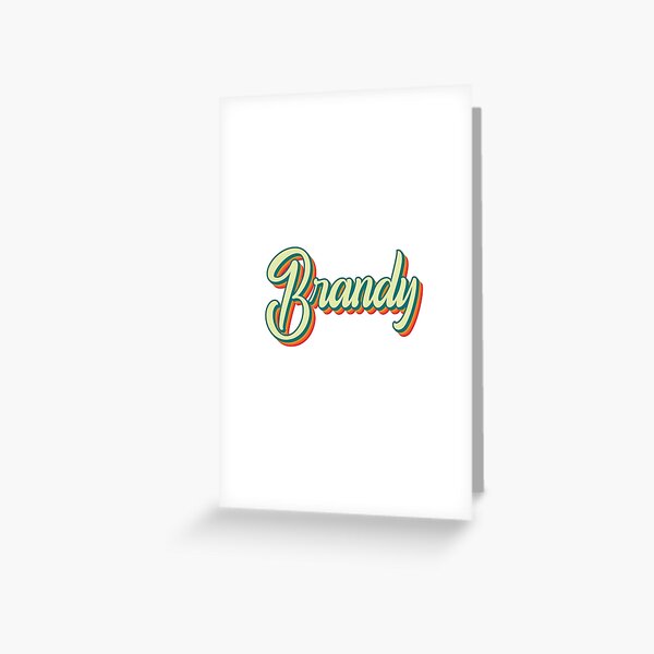 "Brandy Name Label in retro color" Greeting Card for Sale by ...