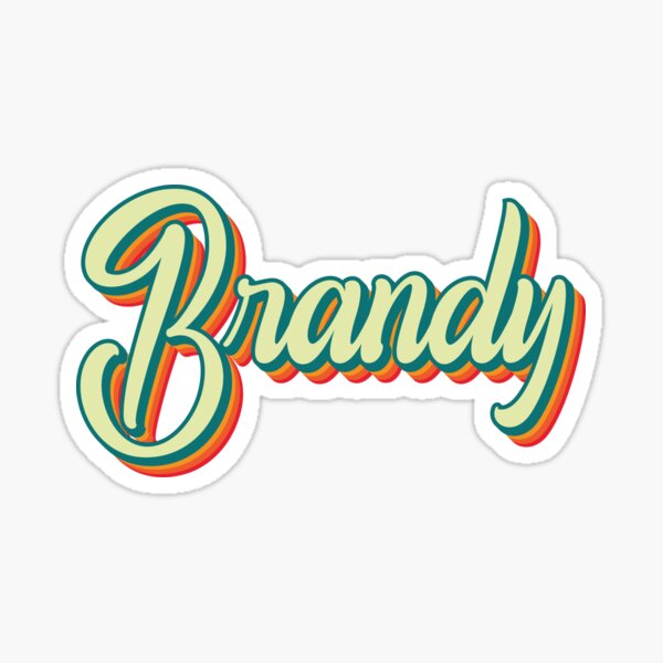 "Brandy Name Label in retro color" Sticker for Sale by MasterCoShop ...